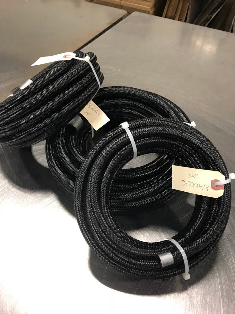 -12 PREMIUM BLACK NYLON RACE HOSE – CK Motorsports NW